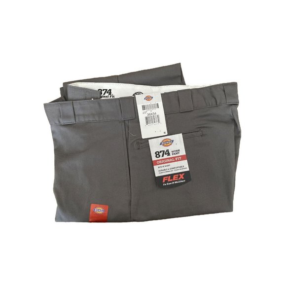 Dickies | Pants | Dickies Original Fit 874 Flex Mens Dark Gray Work Pants Men Size 36 X 34 ...